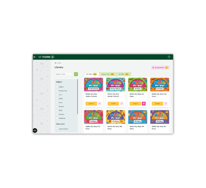 MY FOLENS Library – Folens: Primary & Post-Primary Teaching Programmes
